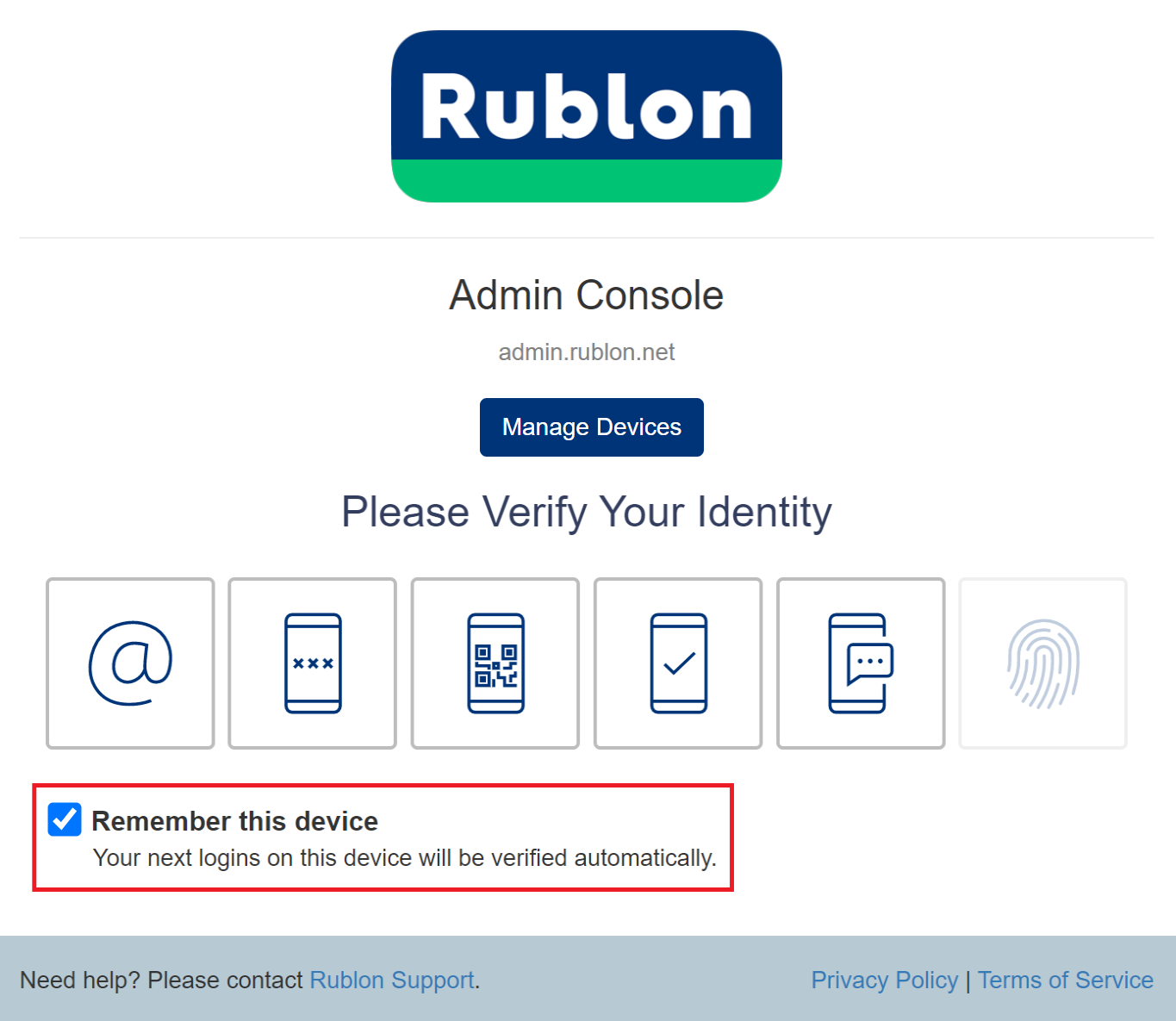 Remembered Devices - Rublon