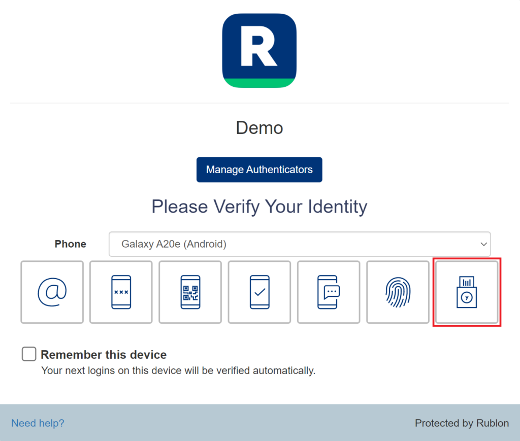 How to add a YubiKey OTP Security Key? - Rublon User Guide