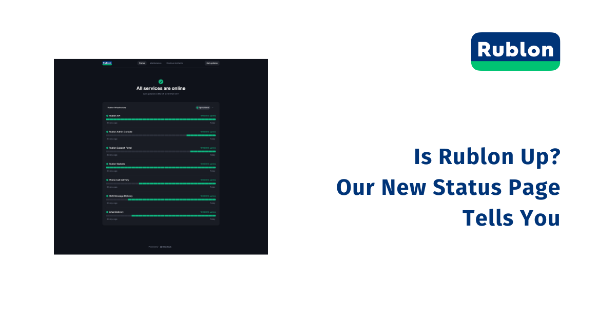Is Rublon Up? Our New Status Page Tells You - Rublon